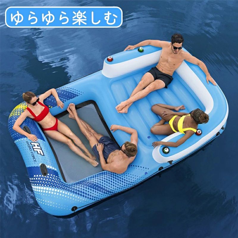 最大5人乗りの超大型フローティングボード。使用時サイズ：約320×198CM,13.19KG耐荷重360kg※北海道、沖縄、離島地域は追加送料の場合がある。※当店の商品は発送前に検品致しますが、輸送による汚れ、包装破損がある場合があります。...