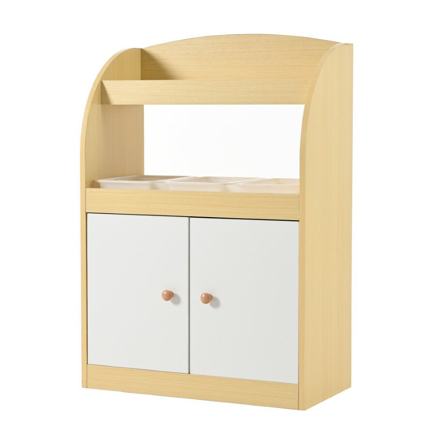 複数の本を同時に収納でき、お気に入りの本をすっかり収納できます。読みたい絵本がすぐに見つかるから、楽しく選ぶことができます。絵本、おもちゃなどの散らかりがちな小物をたっぷり収納できます。細々としたおもちゃもこんなにスッキリ。どんどん入れるだ...