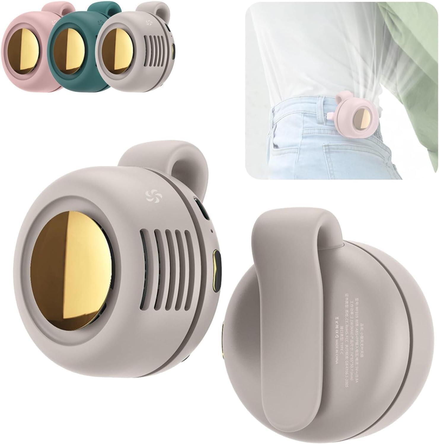 腰掛け扇風機 強力 腰掛 ベルトファン ポータブル静音ミニブレードレスファンクリップオン 調節可能な3スピードウエストマウントファン 大風量 ポータブルUSB-C充電 超軽量 静音設計 3段階風量 長時間稼働 腰かけ 扇風機 熱中症対策腰掛...