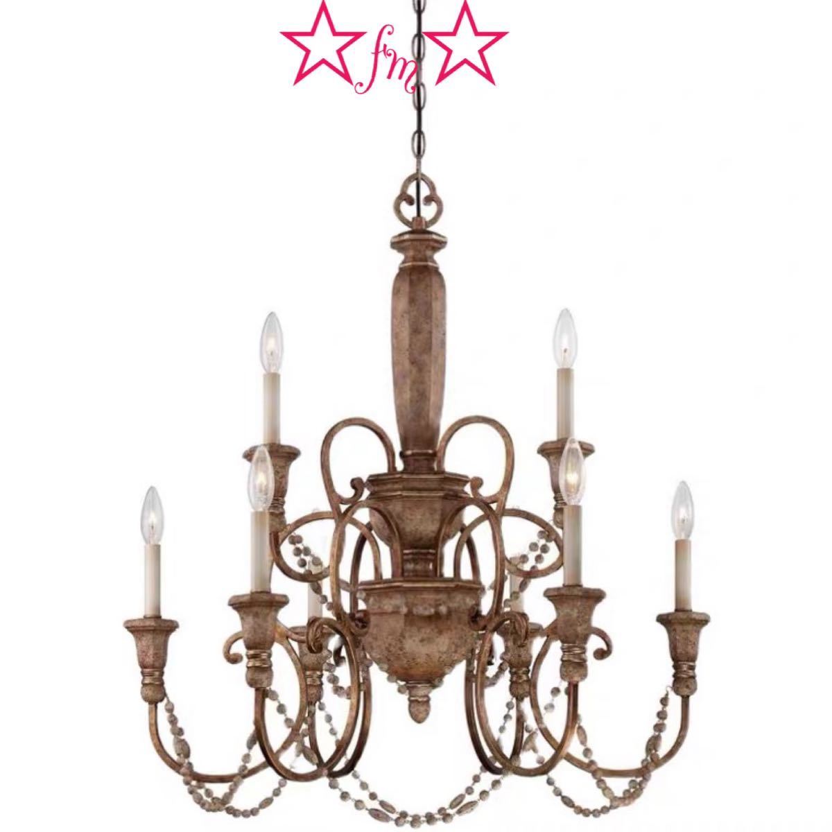 高級ペンダントライト ．アンティーク調 洋風照明 ．シャンデリア 北欧デザイン シーリングライト 8灯お洒落な光で家を飾りませんか2商品情報詳細・口金：E14 ・使用電球：60Wまで ・サイズ：(約）幅80 ×高さ85 (cm ） ※電球は...