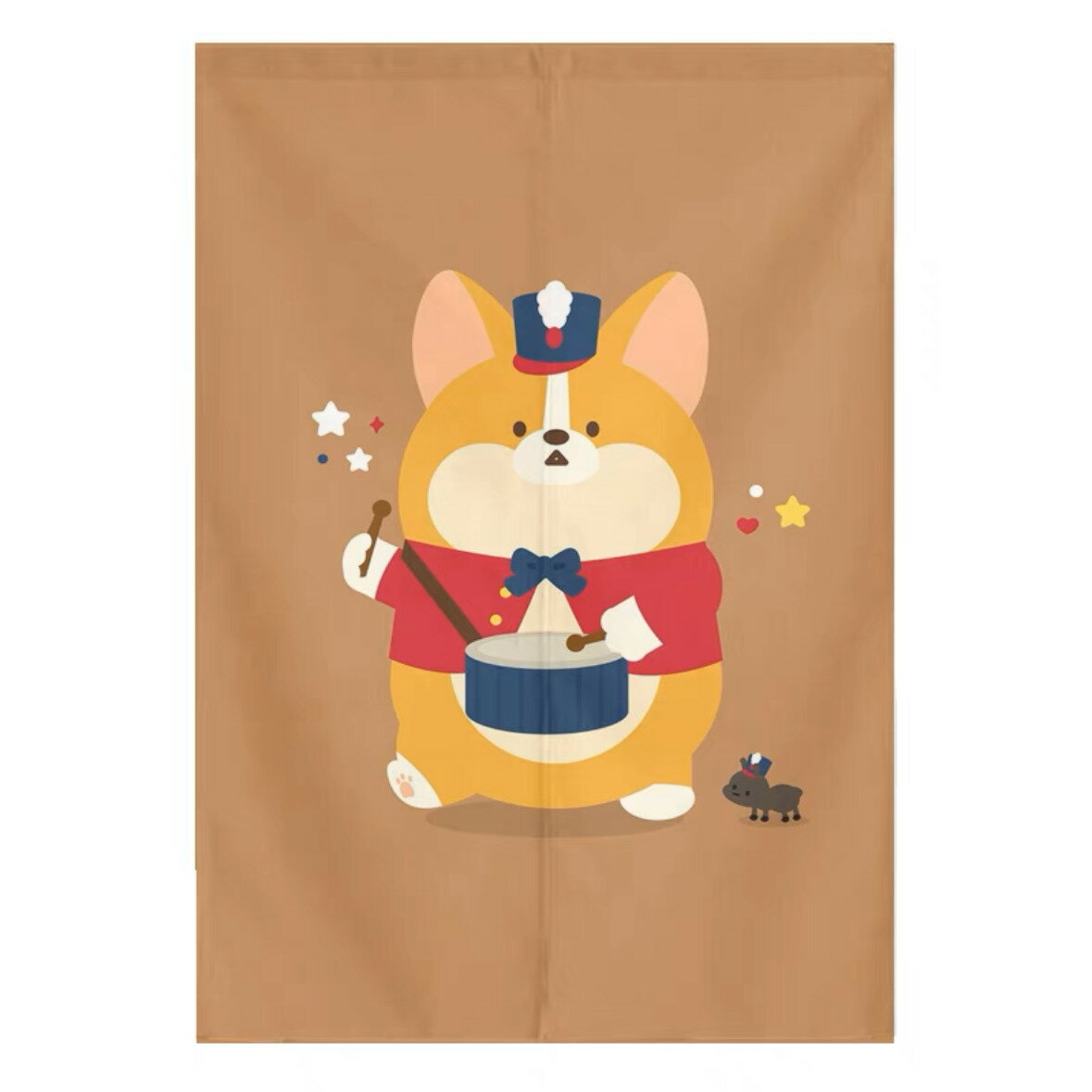 のれん ロング 暖簾 85×120 イヌ かわいい 間仕切り 洋風 ．ウェルシュ・コーギー雑貨．〜生活をカラフル&オシャレに〜サイズ：85×120cm素材：ポリエステルお客様のご覧になっているモニター等により多少色が異なる場合がございます。...