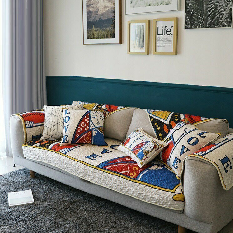 ソファーシート　ソファーカバー　滑りどめ生地　シーズン通用タイプ　サイズオーダー可能ソファーシート ソファーカバーシートカバー :一点 : 70 x 150 （cm)二点 : 70 x 70 (cm)材質:ポリエステル、エステル 底は滑りど...