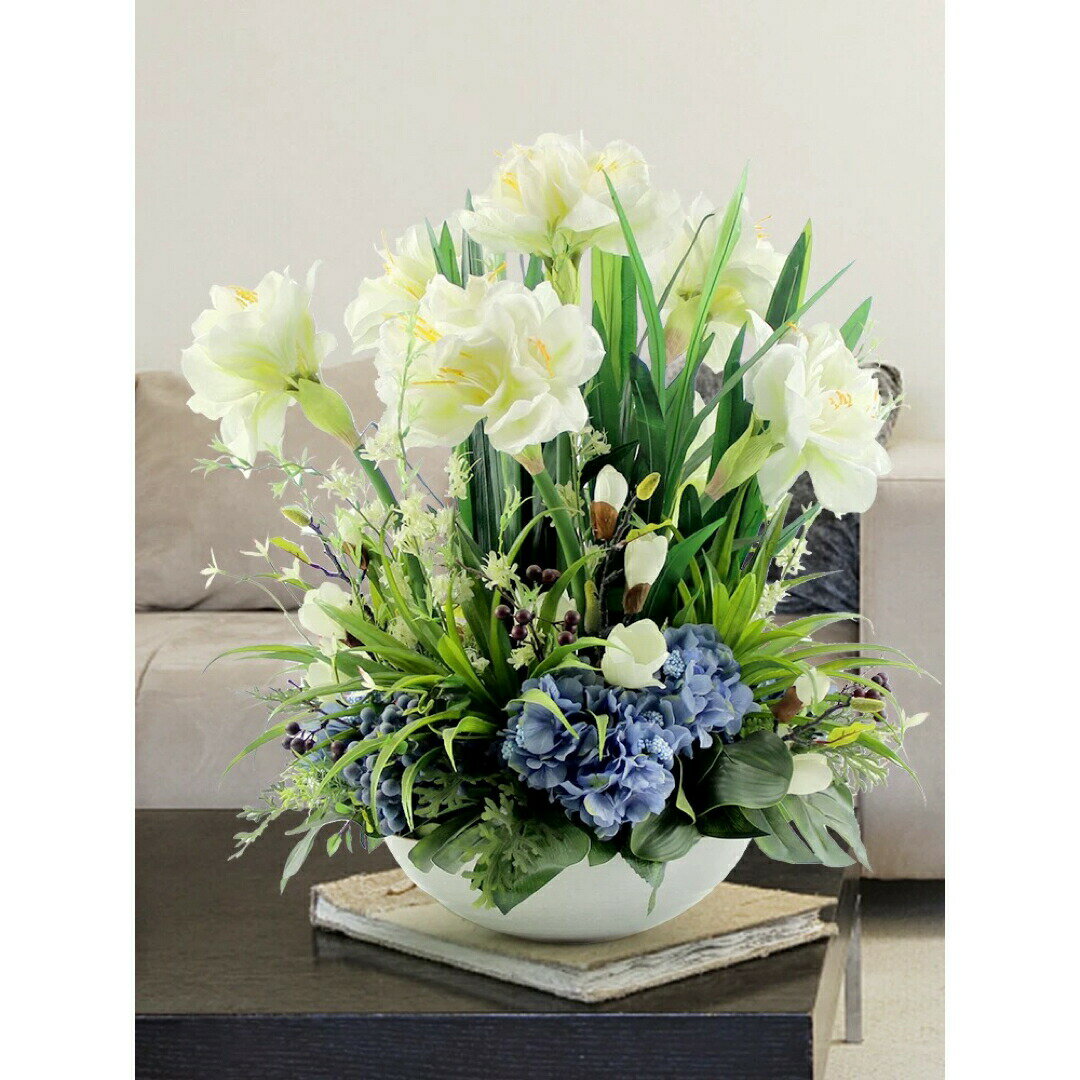 商品説明品名：飾り用造花セット本体のサイズ：幅約70?x?高さ約70（cm）内容：造花、花瓶素材：ポリエステル製 在庫は日々変動しておりますので万が一売り切れの場合は注文をキャンセルさせて頂く場合がございます。お早めにご注文お願い致します。...