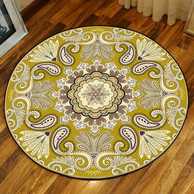 ラグカーペット リビングマット ラグマット 滑り止め付 ホットカーペット対応 床暖房対応 サイズオーダー可能カーペット・ラグサイズ:直径120cmの丸い型です。素材表地：ポリエステル中材：ウレタンフォーム裏面：不織布(PVC点滑り止め)サイ...