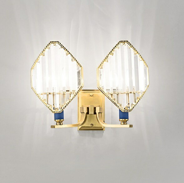 銅.水晶ガラス壁掛け照明 壁掛け灯 インテリア照明 壁掛け灯 廊下 寝室 書斎 1灯 北欧モダン壁掛け照明個口数：1口金：E14使用電球：2（※電球は付属しておりません）商品外寸：幅30 x 高さ20 (cm)取付方法：電源直結タイプです、...