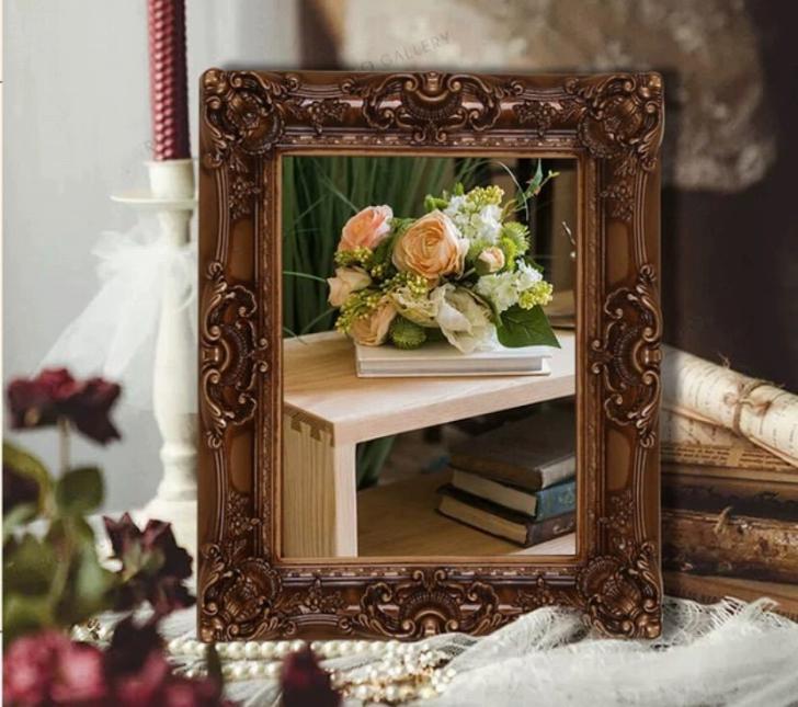 外寸サイズ(cm) ： 幅75 x 高85（cm）材質 ： ミラー、樹脂、木、他複数ご注文の場合やお急ぎの場合は必ず事前に納期のお質問をお願いいたします。注意事項1、こちらの商品は海外製の新品です。撮影時の照明やPC環境によって実際の商品と...