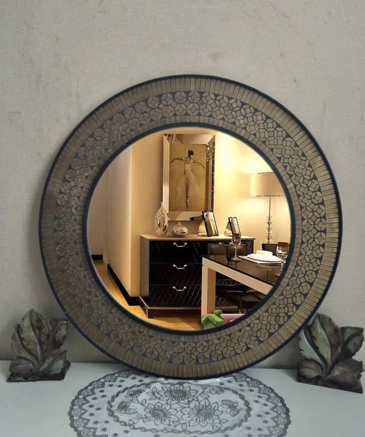 サイズ(cm) ： 幅68 x 高さ68材質 ： ミラー　樹脂　他複数ご注文の場合やお急ぎの場合は必ず事前に納期のお質問をお願いいたします。＊＊＊＊＊＊＊＊＊＊＊＊＊＊＊＊＊＊注意事項1、ランプがつくかどうかの確認をしてから出荷しますので、...