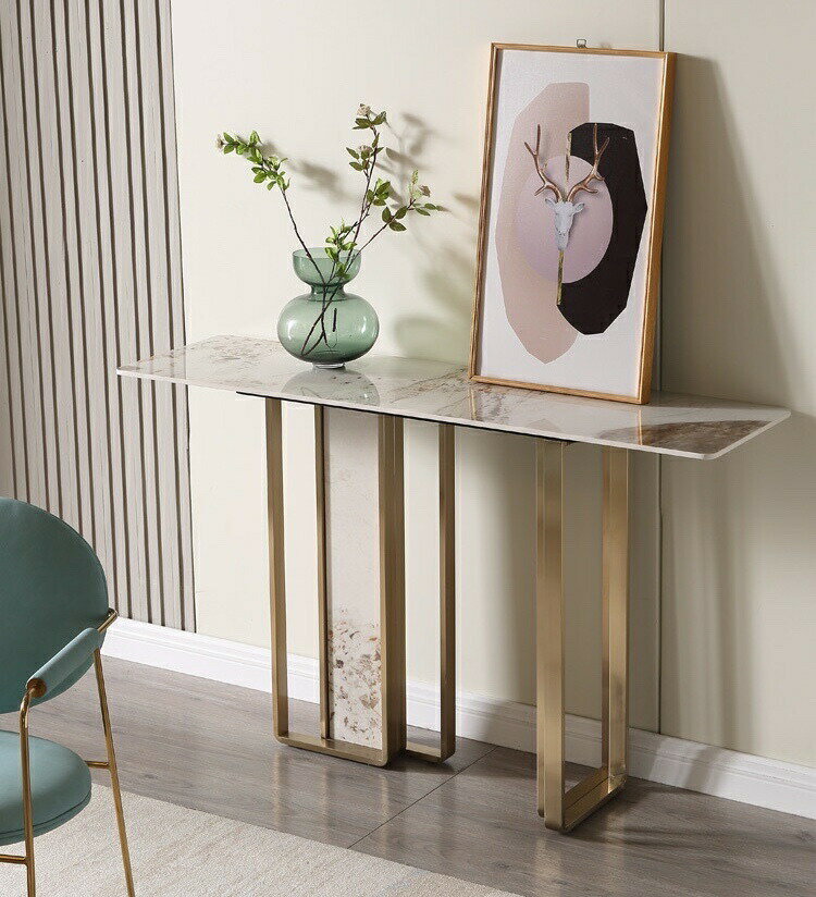 高級サイドテーブル コンソールテーブル 玄関テーブル 花台 電話台 アンティーク調デザイン 幅120cm 岩板の玄関テーブルサイドテーブル【商品仕様】本体寸法：幅120 × 奥行35 ×高さ85cm商品状態：新品カラー：写真通り天板一つ一つ...