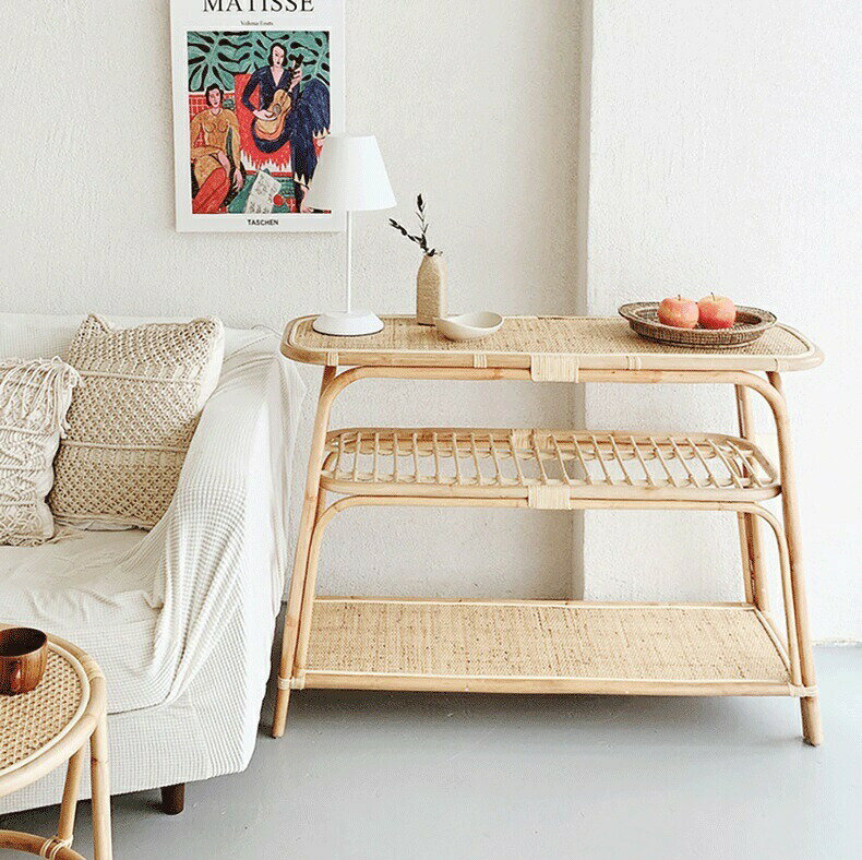ローテーブル 飾り台 リビングテーブル 電話台 センターテーブル サイドテーブル ミニテーブル 寝室用テーブルサイドテーブルA/本体寸法：幅40 × 奥行き108 × 高さ79 cm材質 ：、籐、竹、他お客様のご覧になっているモニター等によ...