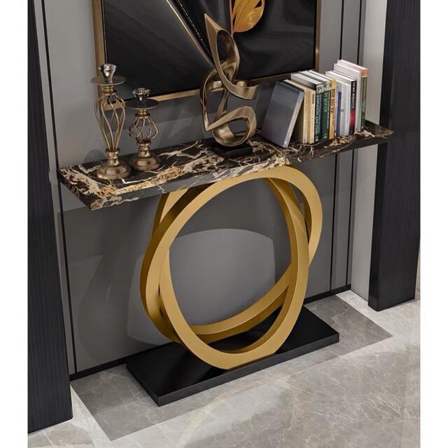 商品説明【商品仕様】状態 ：未使用本体寸法：幅100 x 奥行30×高さ85cm商品状態：新品カラー：写真通り材質：金屬、大理石、ラッカー塗装 、他お客様のご覧になっているモニター等により多少色が異なる場合がございます。あらかじめご了承くだ...