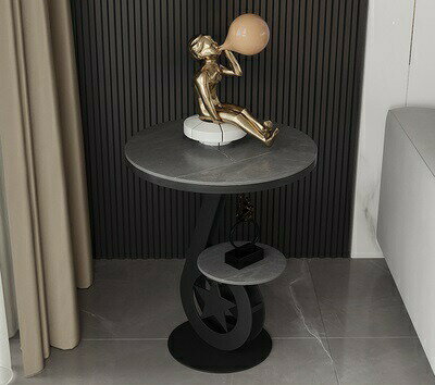 岩板ローテーブル 飾り台 リビングテーブル 電話台 センターテーブル サイドテーブル ミニテーブル 寝室用テーブルローテーブル 飾り台A/サイズ：直径 45 cm ，高さ 60 cm＜ 重量物なので同梱はできません ＞色選びますその他サイズ...