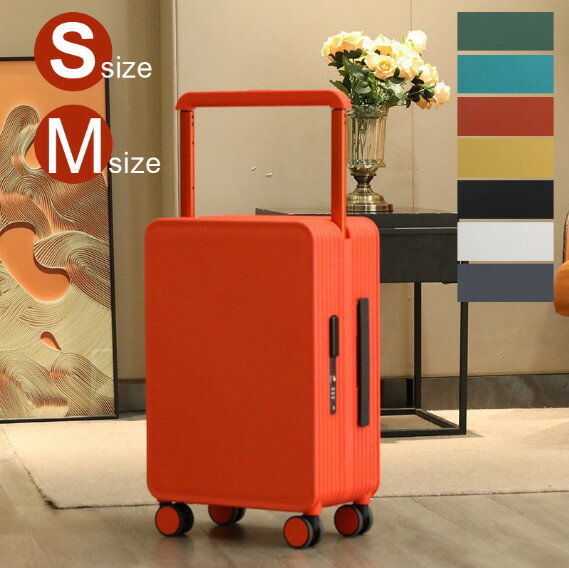 size-S（20inch）機内持ち込み：約20*36*55cm重量：4.3Kg容量：40L目安：1-2人/2-4泊size-M(24inch）：約26*43*64cm重量：5.3Kg容量：65L目安：2-3人/5-7泊※人の手にての計測と...