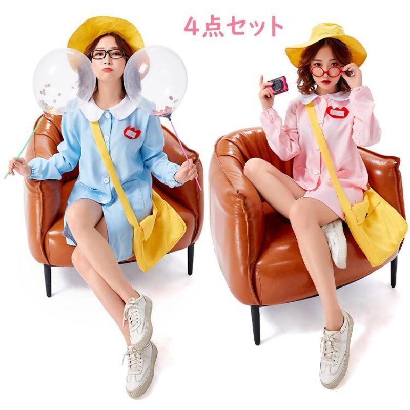 商品内容 帽子＋ース+かばん+胸章素材 ポリエステルカラー 写真通りS,M,L,XL※は平置きの状態で計測しています。※測る箇所により、若干の誤差が生じる場合もございます。ご了承下さいませ。商品内容 帽子＋ース+かばん+胸章素材 ポリエステ...