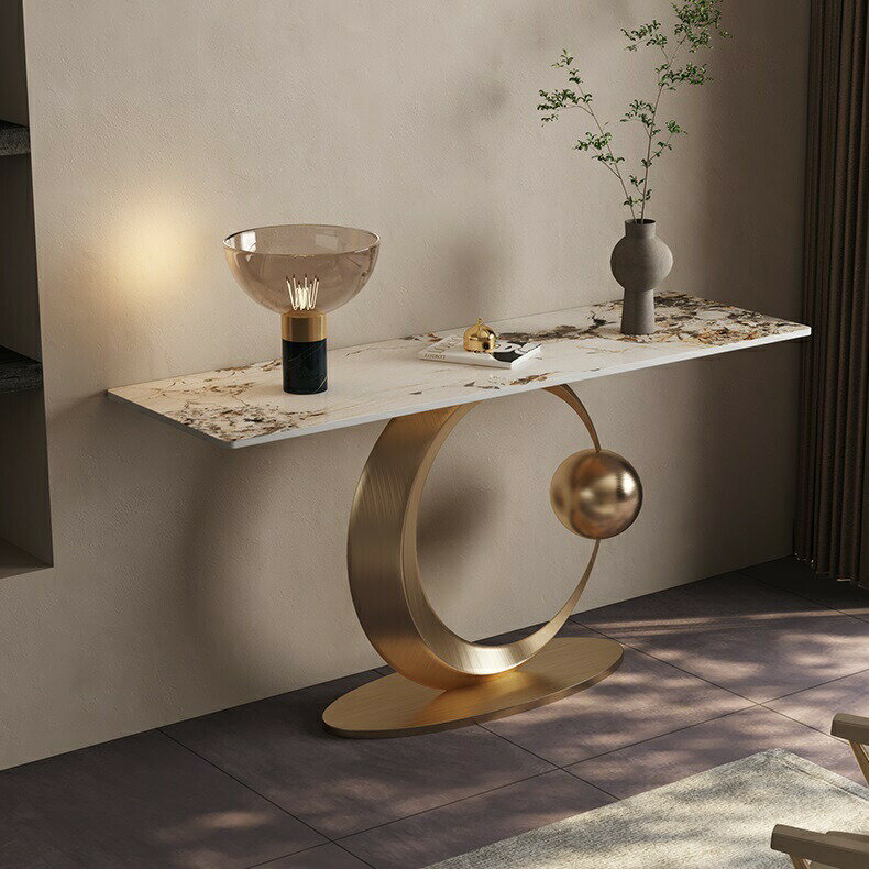 W5サイドテーブル コンソールテーブル 玄関テーブル 電話台 アンティーク調コンソールテーブルA/W5新品サイズ ：幅100 x奥行き35 x高さ85 (cm)材質：ラッカー塗装 、岩板、ステンレス鋼、他色が選べます天然岩石のため石目の色味...