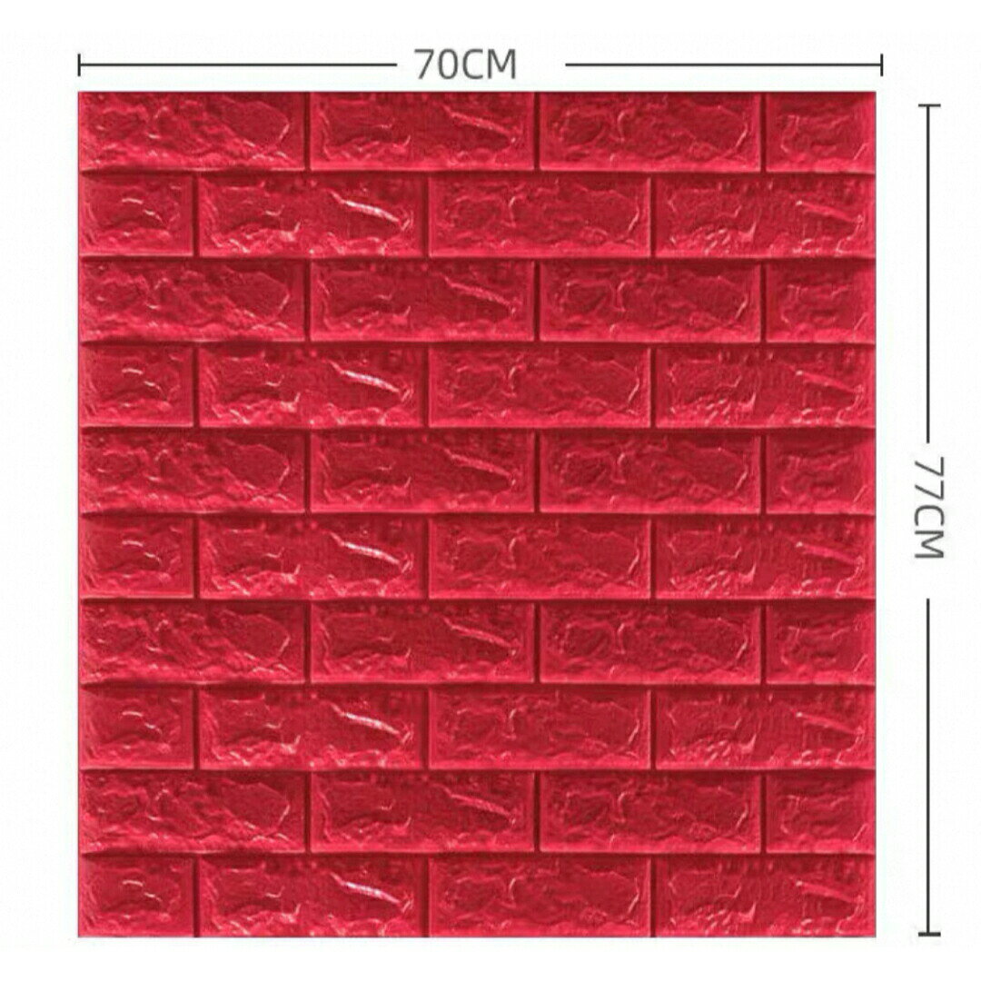 商品説明◆状態：新品◆材質：XPEエコ フォーム◆40枚 70x77（cm)◆裏面に粘着性があり、はがすと、壁に貼ることができる3D壁紙◆防水 汚い防止 カビ防止◆貼り付け方は簡単。各場所に適用！◆手作業での採寸の為、若干誤差がある場合があ...
