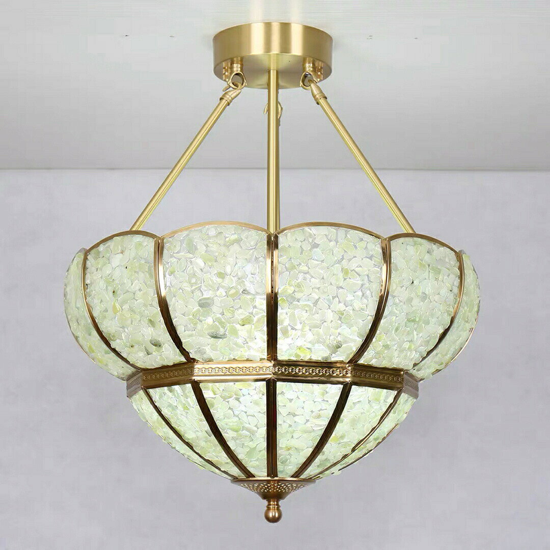 商品説明・口金：E26・使用電球：40Wまで・サイズ：(約）幅46 ×高さ58(cm ）※電球は付属しておりません。取付方法：電源直結タイプです、裏側に電線の結線がございます。照明器具は天井でネジを固定する必要です。取付は電線接続が必要なの...