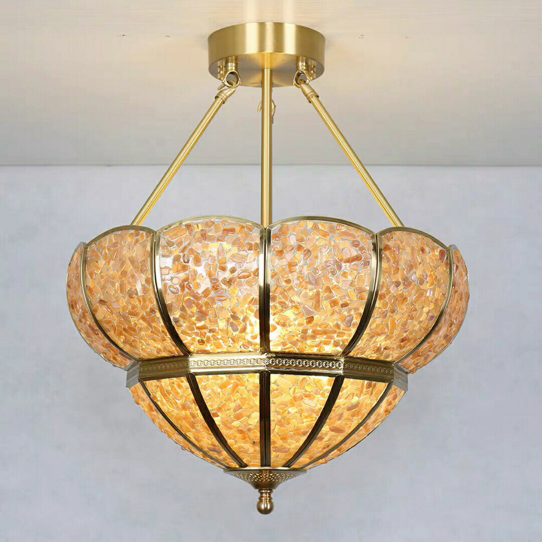 商品説明・口金：E26・使用電球：40Wまで・サイズ：(約）幅46 ×高さ58(cm ）※電球は付属しておりません。取付方法：電源直結タイプです、裏側に電線の結線がございます。照明器具は天井でネジを固定する必要です。取付は電線接続が必要なの...