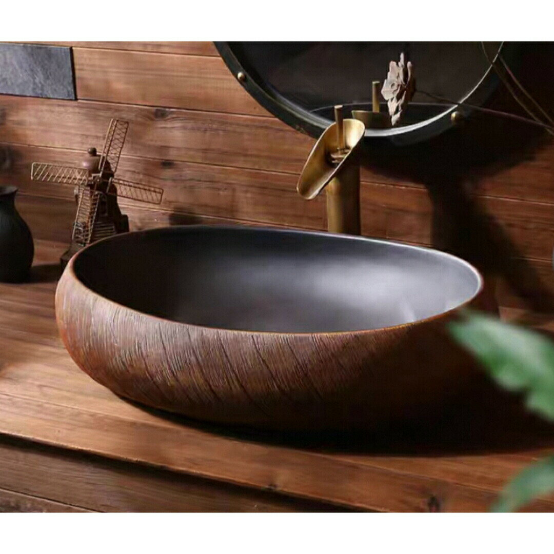 商品説明サイズ（cm）：幅：48奥行き：34高さ：15素材：陶器製取付について：取付工事はお近くの工務店様にご相談してください付属品がすべて含まれております：?ブラック水栓（蛇口）?防臭排水栓?冷温対応の給水ホース?防臭排水ホース?アングル...