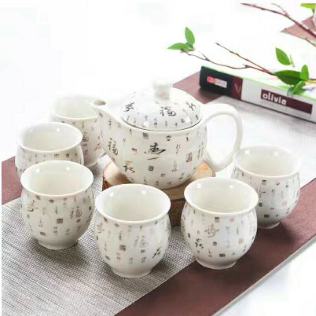 商品説明素材・材質:陶器セット内容:カップx6点（100ml)ティーポットx1点（350ml)◆お客様のご覧になっているモニター等により多少色が異なる場合がございます。あらかじめご了承ください。◆サイズの誤差は多少発生します。ご了承下さい。...