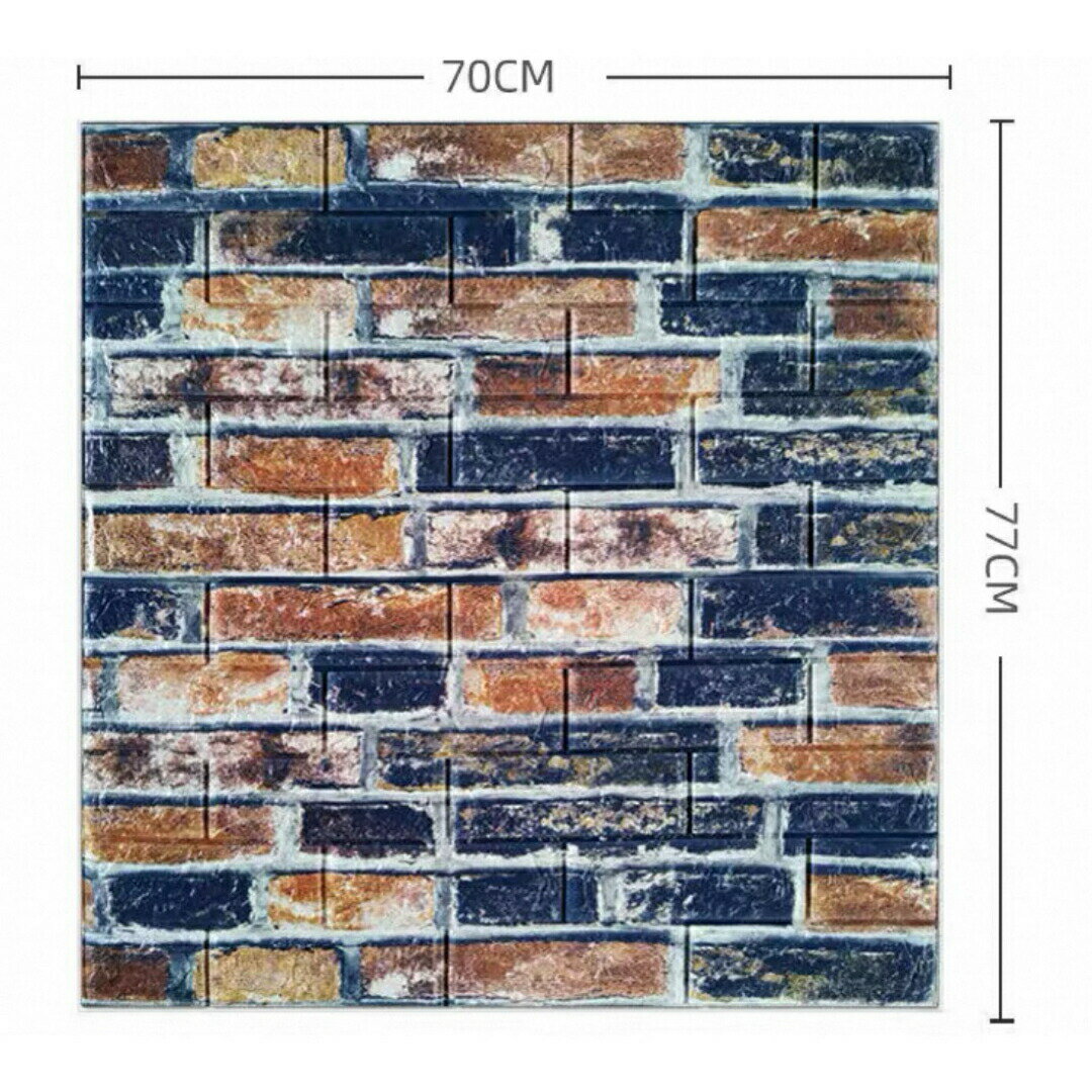 商品説明◆状態：新品◆材質：XPEエコ フォーム◆40枚 70x77（cm)◆裏面に粘着性があり、はがすと、壁に貼ることができる3D壁紙◆防水 汚い防止 カビ防止◆貼り付け方は簡単。各場所に適用！◆手作業での採寸の為、若干誤差がある場合があ...