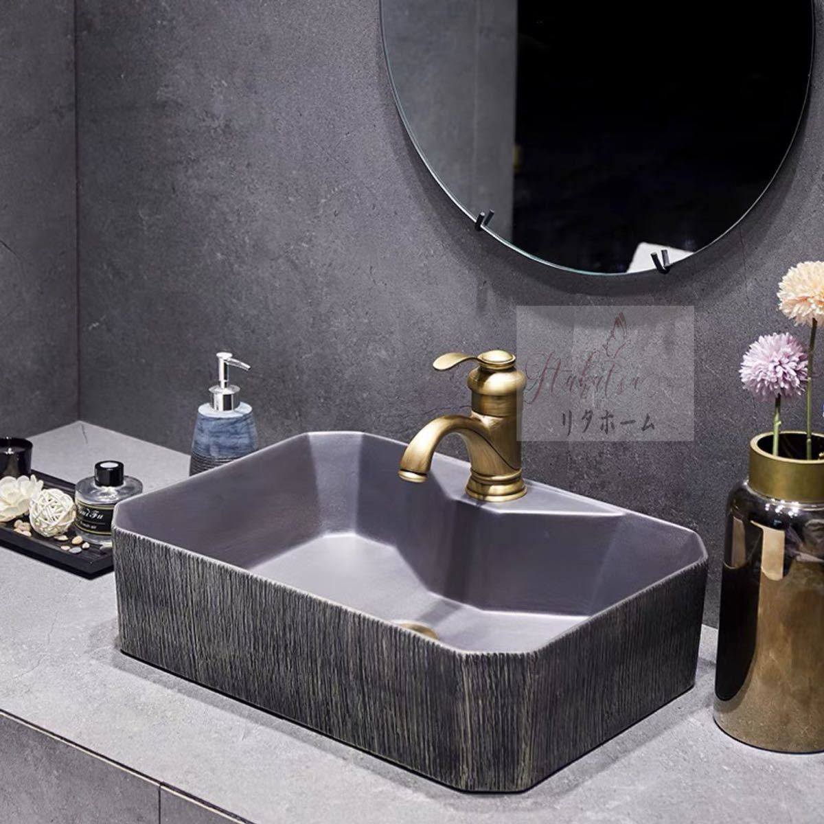 状態：新品未使用サイズ（cm）：幅：46奥行き：35高さ：13素材：陶磁器取付について：取付工事はお近くの工務店様にご相談してください＜ 重量物なので同梱はできません ＞◆お客様のご覧になっているモニター等により多少色が異なる場合がございま...