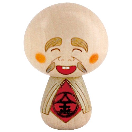 • 卯三郎こけしとゲゲゲの鬼太郎のコラボ！木のぬくもりを感じる手作りこけし♪ • サイズ　【子なき爺】約W46mm×H70mm