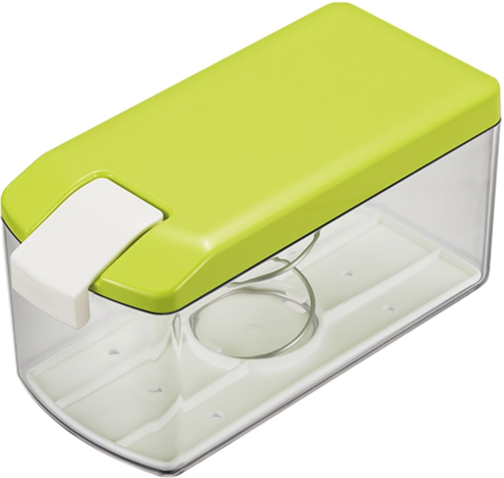 • 本体サイズ:95×210×H100mm、本体重量:282g • 本体容器:AS樹脂、押板:ポリプロピレン、蓋・ロック:ABS樹脂、バネ:18-8ステンレス • 生産国:日本