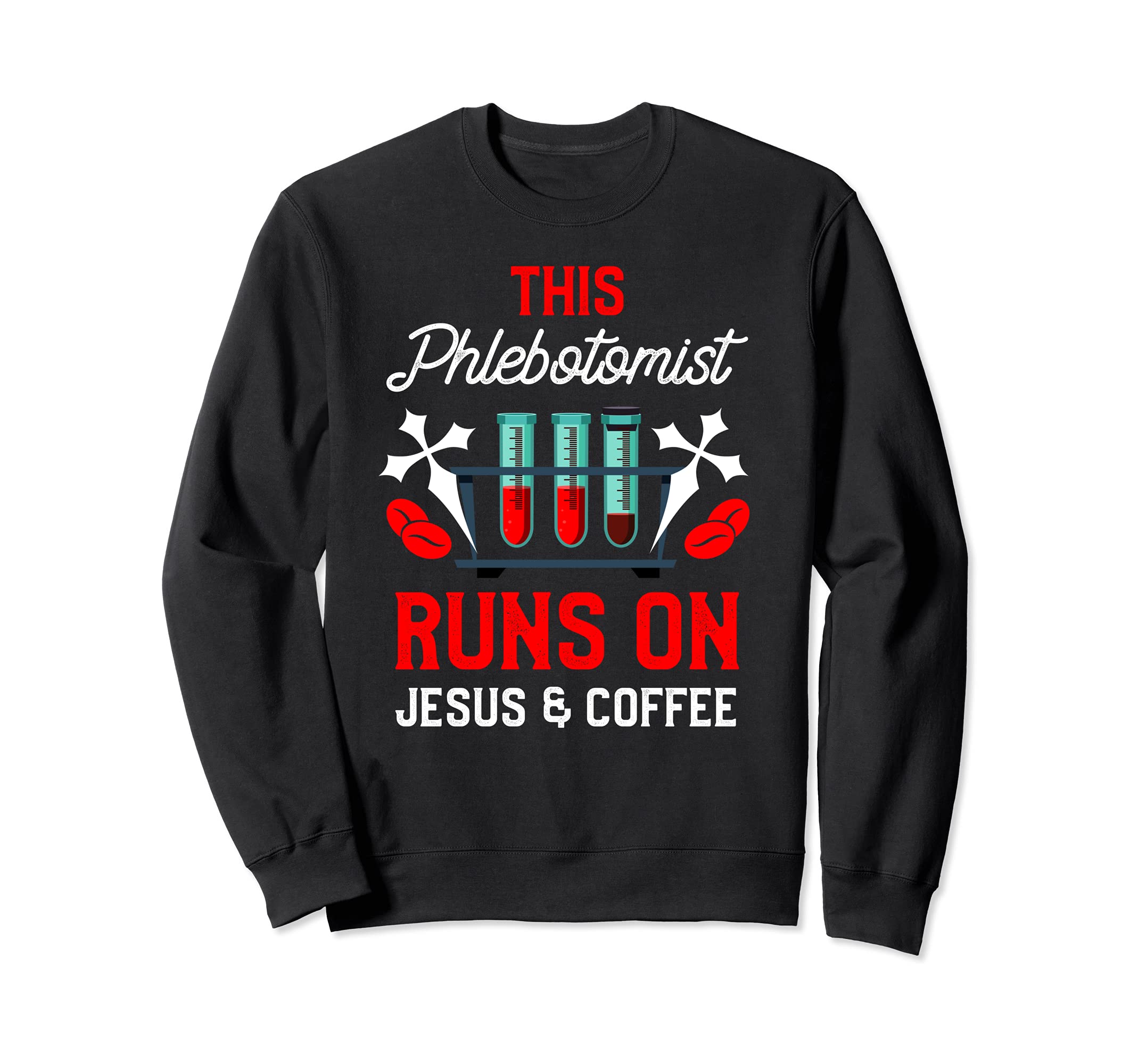 • すべての誇り高いクリスチャンのためのPhlebotomist シャツ。 ユーモア phlebotomist シャツは、イエスとコーヒーで走るという言葉を書いています。 クリスチャン フレボトミスト シャツ 面白い宗教的な看護師のphle...