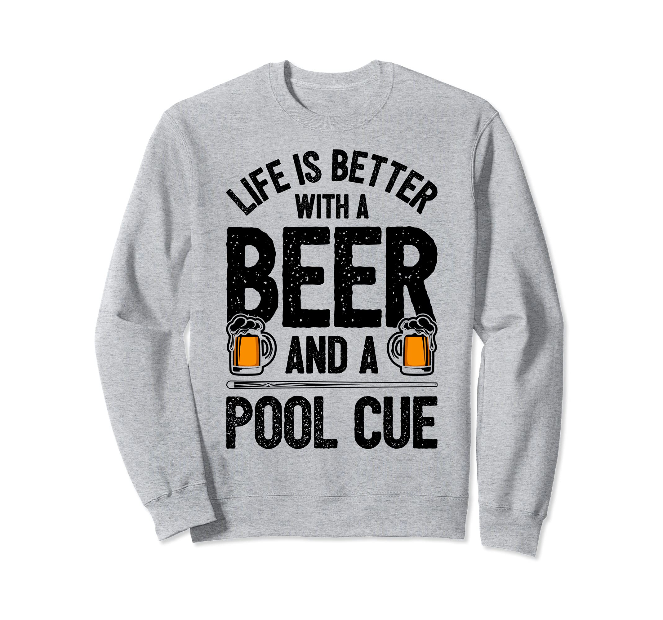 • Life Is Better With A Beer And A Pool Cue 面白いビリヤード服ギフト。 アマチュア、プロのビリヤード選手のための服を飲む、8ボールまたは8ボール競技またはゲームで。 • アンティーク調のヴィンテー...