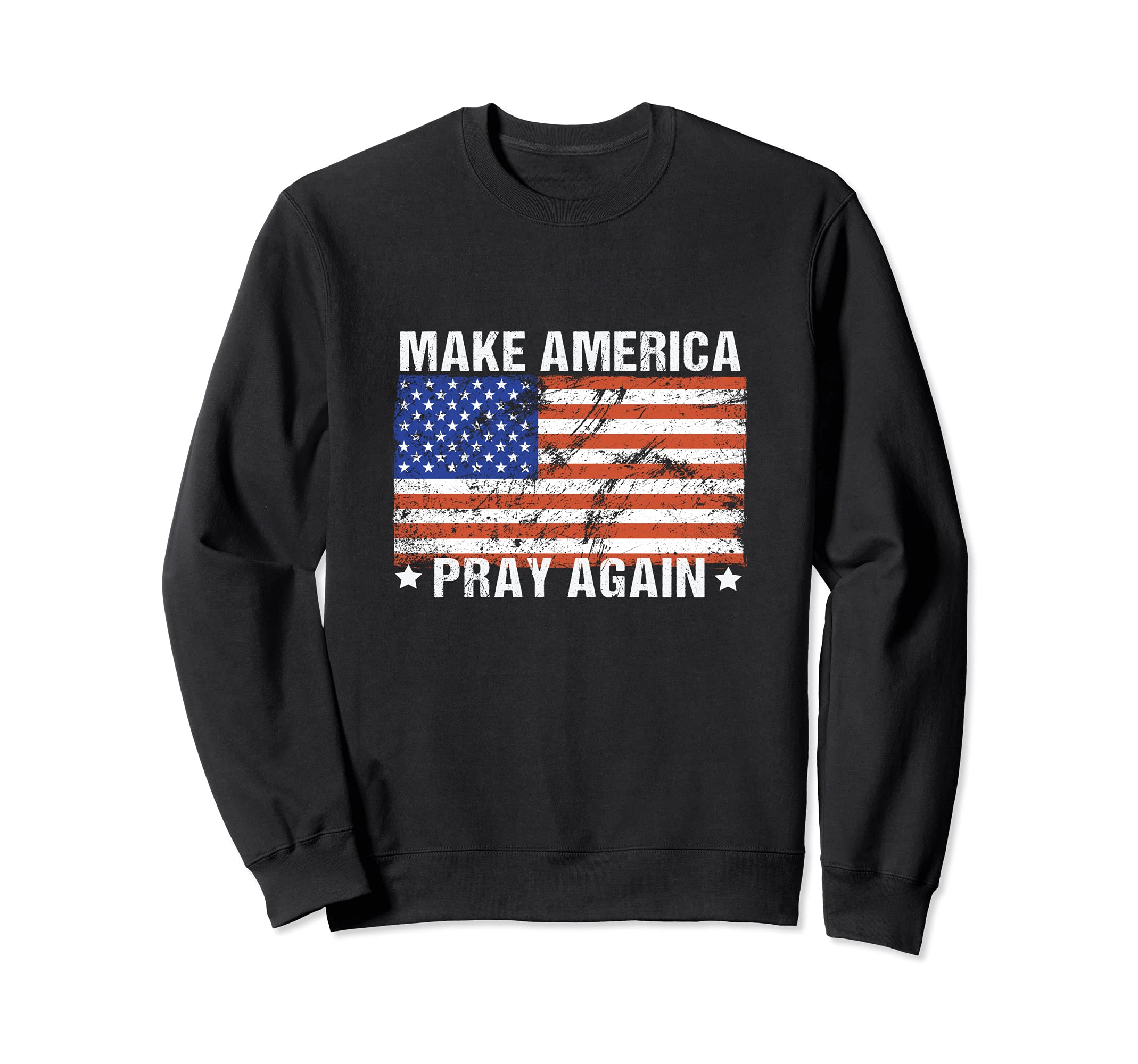 • あなたの人生の特別な人のための愛国的でユニークなギフトをお探しなら、このMake America Pray Again Christian USA Flag Distressed Shirt デザインはあなたにぴったりです。 • Lov...