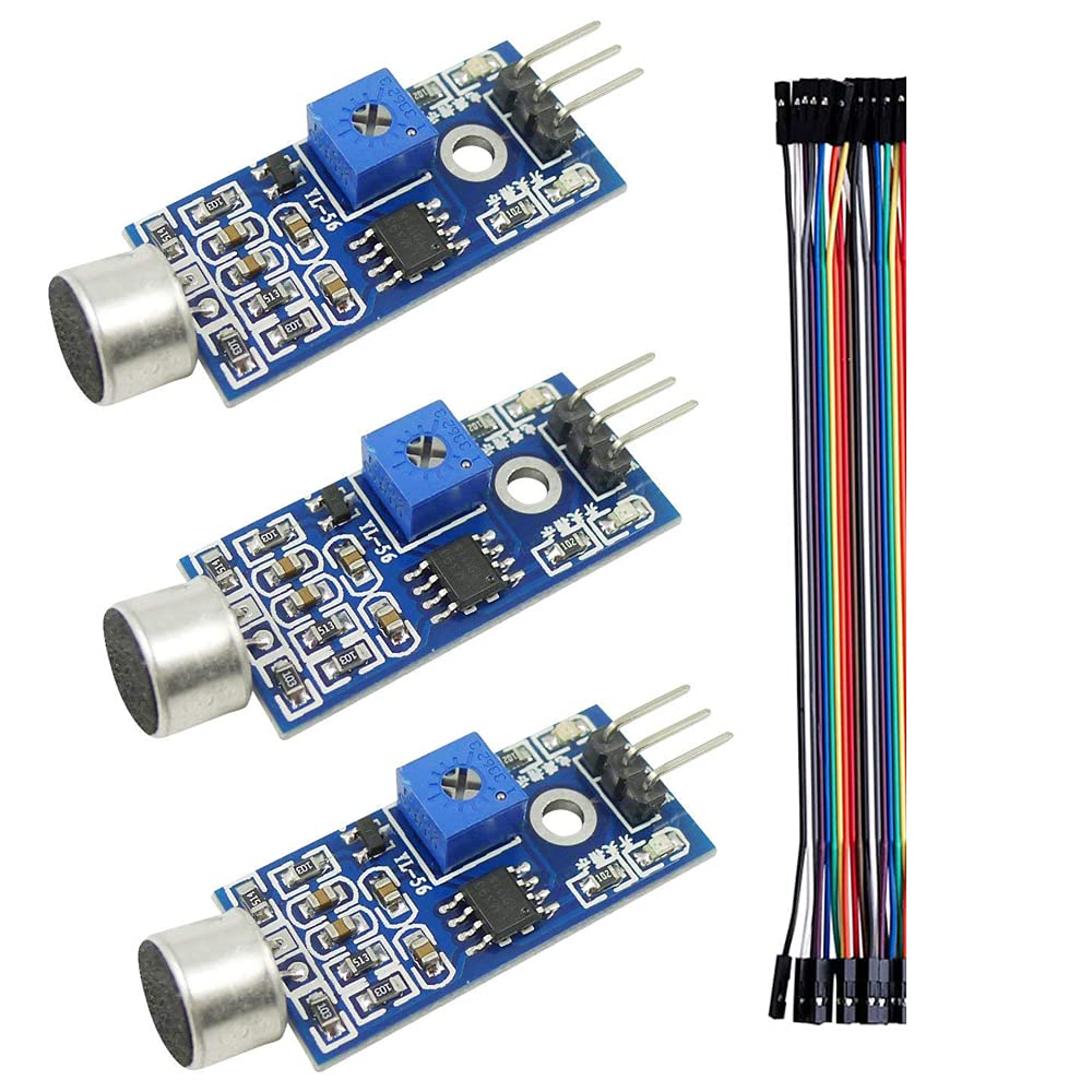 • 働く電圧:3.3V-5V;出力形式：デジタル出力（0および1の高レベルおよび低レベル） • 周囲の音の強さを検出できます。注：このセンサーは、（振動の原理に従って）音の有無のみを識別でき、音のサイズや特定の周波数の音を識別できません。 ...