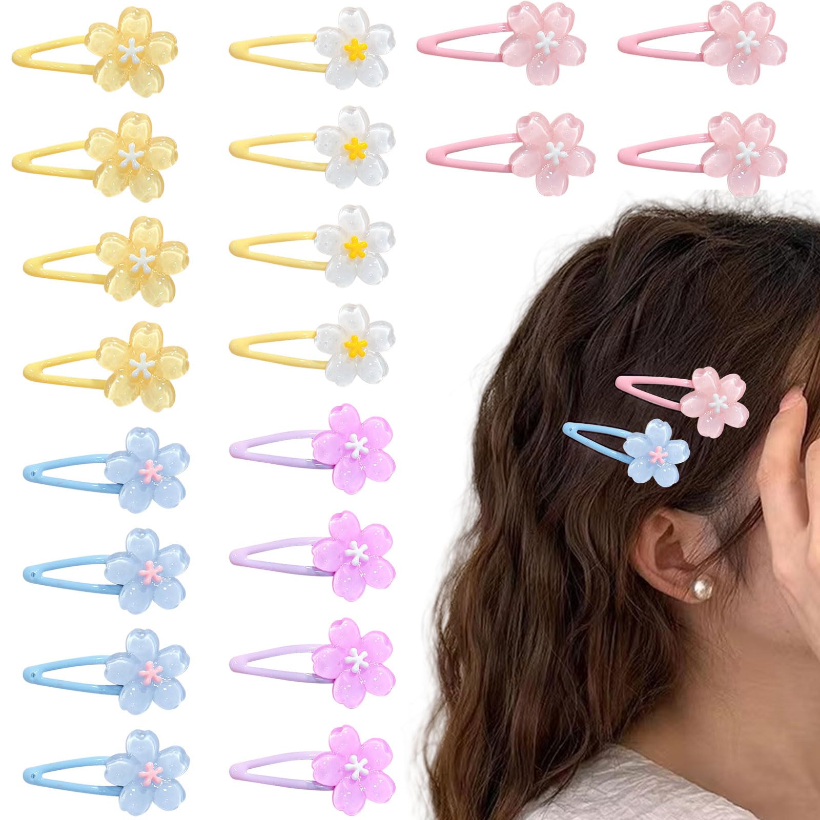 • 【ヘアクリップ 】とても可愛くておしゃれな桜のヘアクリップセットです。色が鮮やかで目を引く、お子様の毎日の気分やお洋服に合わせて選んできて、子供たちはこれらのきれいなヘアピンを楽しくつけます！ • 【素材】ヘアクリップは高品質の樹脂素材...