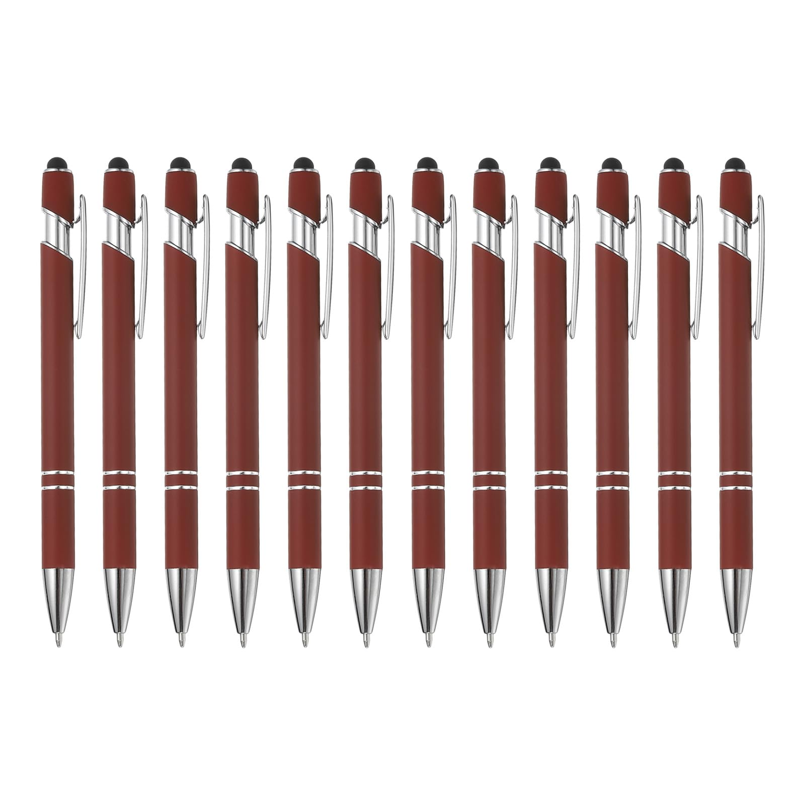 • カラー：レッド；素材：メタル；ペン先サイズ：1mm；長さ：143mm；本体直径：10mm；パッキングリスト：スタイラス先端付きインクペン12本