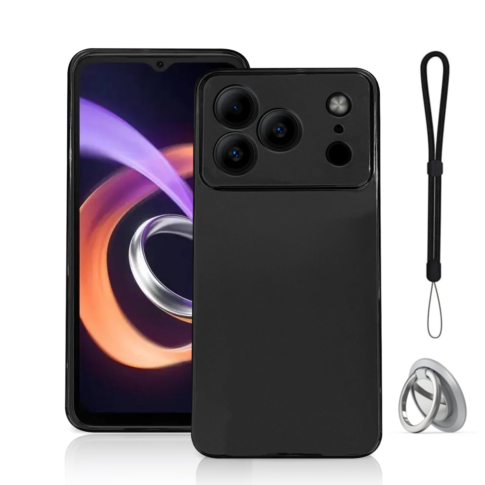 • 【対応機種】 DOOGEE Note56/Note56 Pro 用ケース （スタンド付き+ストラップ付き）。 ※ご注文の際は、お持ちの機種をよくご確認をお願いします。 • 【スタンド機能 & 車載ホルダー対応】後ろに付いているフィンガー...