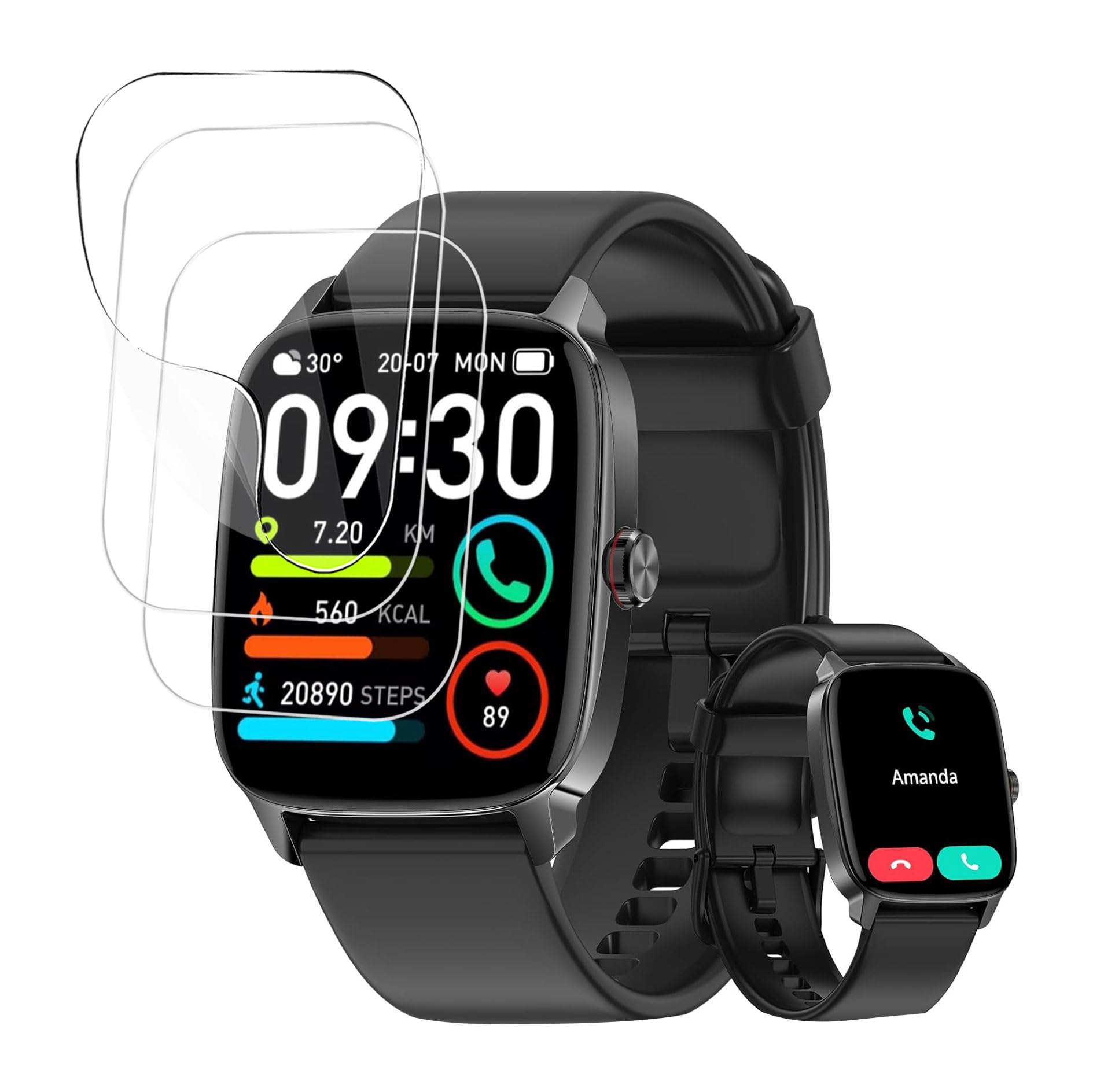 • 【対応機種】対応 Boqurich スマートウォッチ 1.85インチ 保護フィルム。スマートウォッチのサイズに注意して商品を購入していただきます。 • 【高タッチ感】：柔軟なTPU素材を使用しており，超質感、手触りが一番。より良い裸機の...