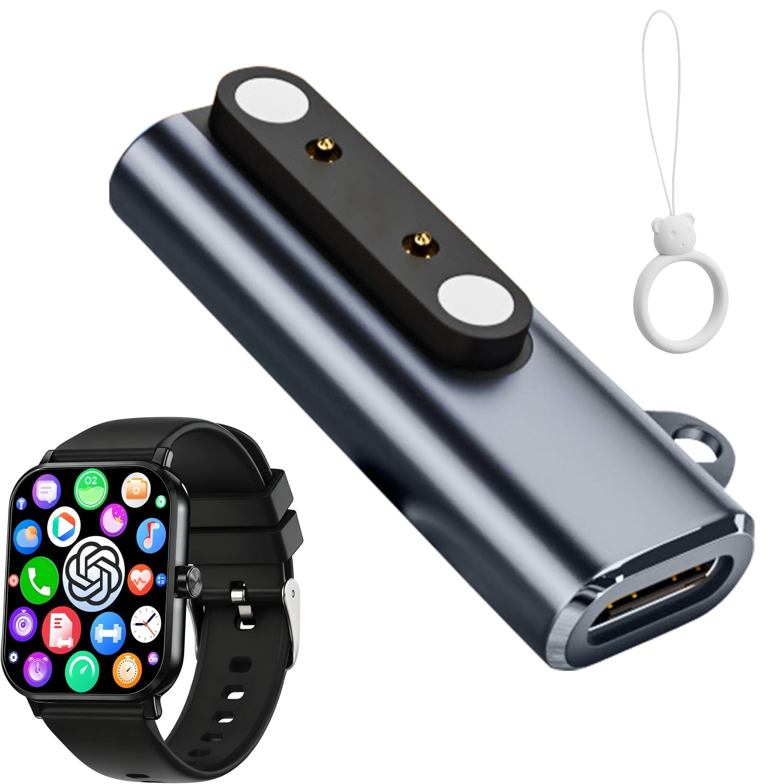 • 【対応機種】KAKA ‎TK19ウォッチ用充電器です。※スマートウォッチ本体は含まれておりません。 • 【便利性】軽量、取り外し可能、アウトドアや激しい運動の場合ではバッグやリュックなどに引っ掛けて可能です。不意の紛失や落下の心配を軽減...