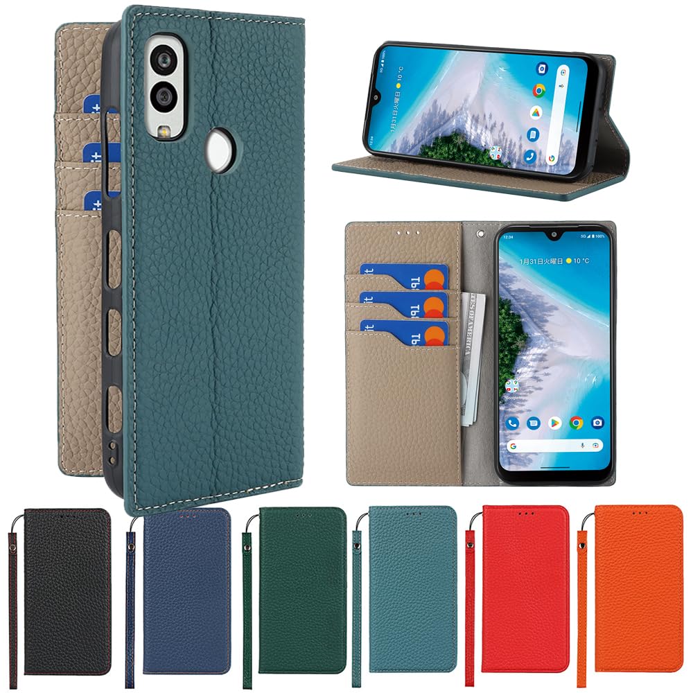 • 【1】対応機種: for Android One S10 / S9 ケース 手帳型 財布型カバー ケース • 【2】上質な素材：手触りが柔らかい本革（牛革の第二層）をライチ模様に加工し、牛革そのものの高質を保ちながら、デザイン感をよりア...