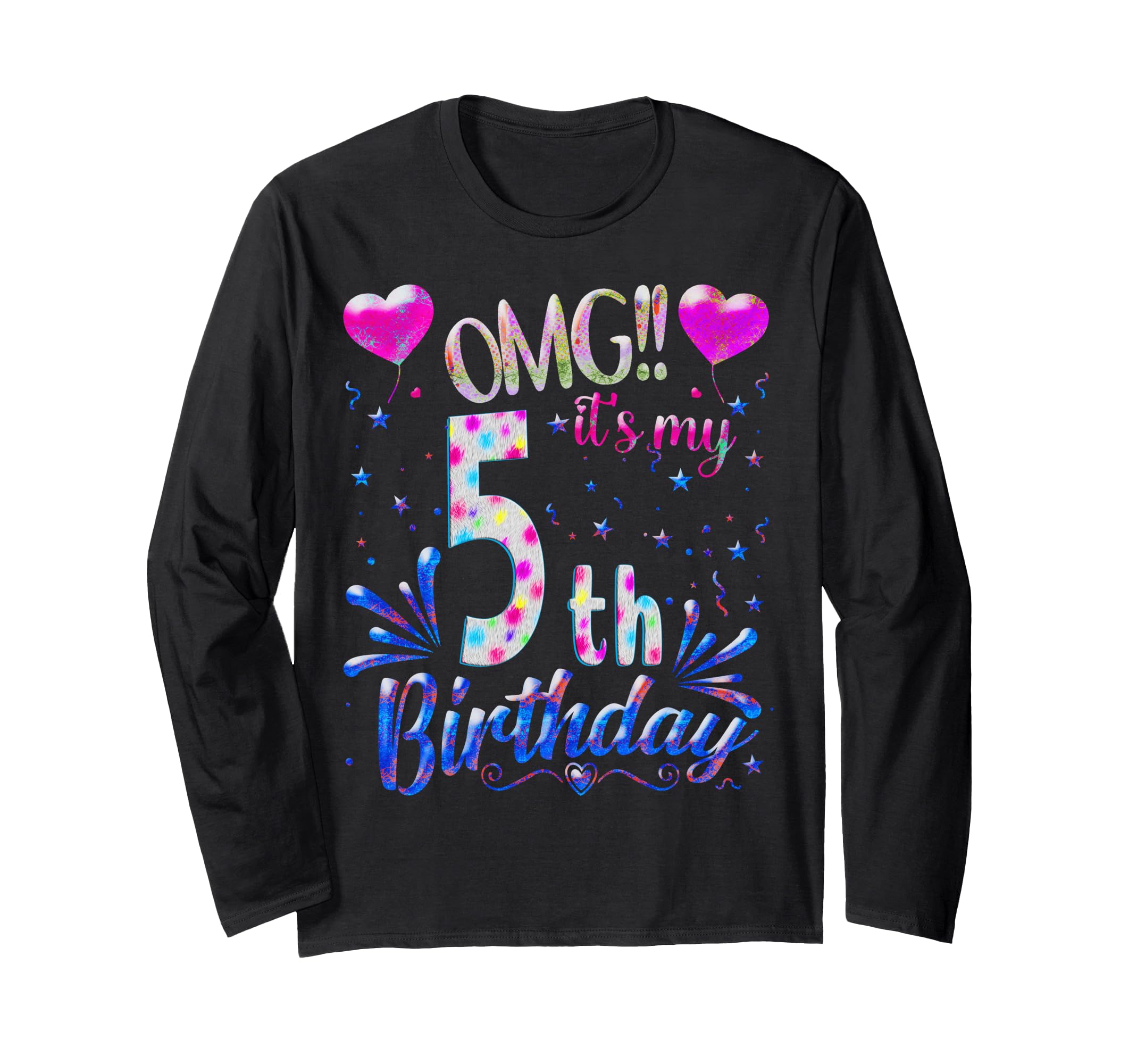 • OMG It's My 5th Birthday ガールズギフト 8歳 5歳 誕生日、5歳、女の子、年、パーティー、女の子、omg、ポップ、子供、ギフト、年、誕生日、ハッピー、yrs、素晴らしい、甘い、5歳の誕生日、誕生日Tシャツ、誕生...