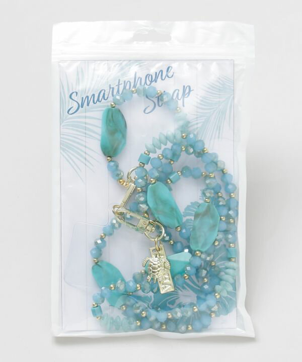 商品情報サイズ全長：115cm素材アクリル樹脂 ガラス 真鍮 亜鉛合金 ポリ塩化ビニル商品仕様天然石のようなモチーフが印象的なロングタイプのスマホストラップ。肩掛けできる仕様で両手が自由になり、外出や旅行にも便利。ナチュラルな色合いがリゾー...