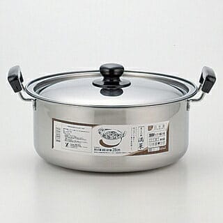 ヨシカワ煮もの鍋　満菜　両手鍋28cm　SH9863 IH対応！さびにくく、耐久性にも優れたステンレス製のお鍋♪ ■200V熱源にも対応 製品安全協会「クッキングヒータ用SG基準」の認定を受けていますので200Vハイパワー熱源にも安全にお使...