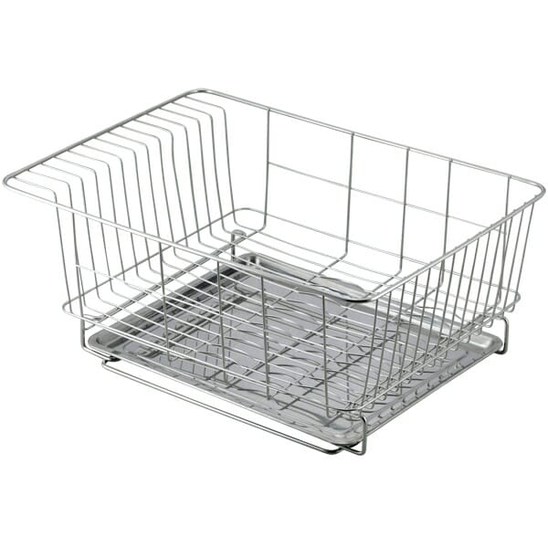 和平フレイズ SUIグート　水切りバスケット大　STトレー付　SUI-6073 ステンレス水廻り用品シリーズ♪ ●茶碗や汁碗が立てられる サイズ 約W440×D315×H180mm 重量 約1140g 材質 本体：ステンレス鋼トレー：ステン...