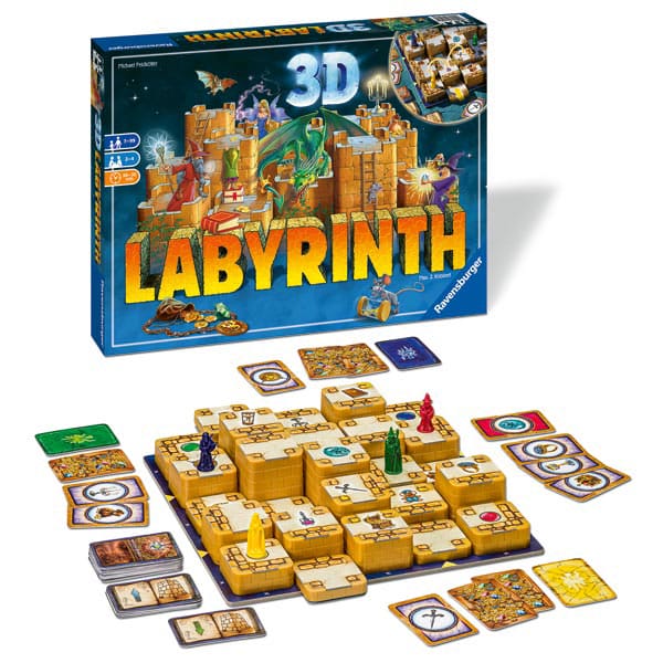 Ravensburger　ラベンスバーガー　 3Dラビリンス　268313 名作ゲームの立体版！迷宮の中にそびえる塔を動かして財宝を見つけ出せ！ ラベンスバーガーの名作ゲームの立体版！迷宮の中にそびえる塔を動かして、宝物カードがしめす財宝を...