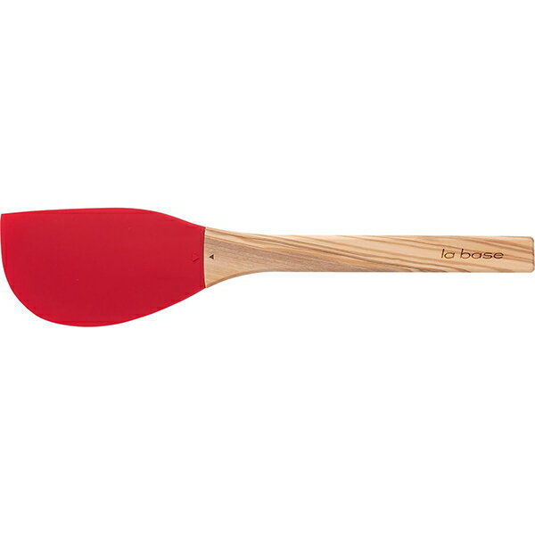 la base ラバーゼ　シリコーンヘラ ボウルやフライパンにフィットするなめらかなカーブと、容器の角までしっかり取れる90度の先端をもったシリコーンヘラです。 「シリコーンヘラはなくてはならない調理道具なので、使いやすく、キレイで美しいも...