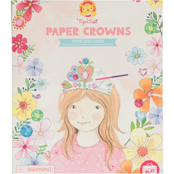 トライブ ペーパークラウンプリンセスと宝石　14-015 お誕生日やパーティ、おゆうぎ会に素敵な手作りの王冠やティアラはいかがですか？ カラーの王冠と、自分で色を塗れる王冠が7枚ずつ入っています。キラキラ輝く宝石のシールで、素敵に飾りましょ...