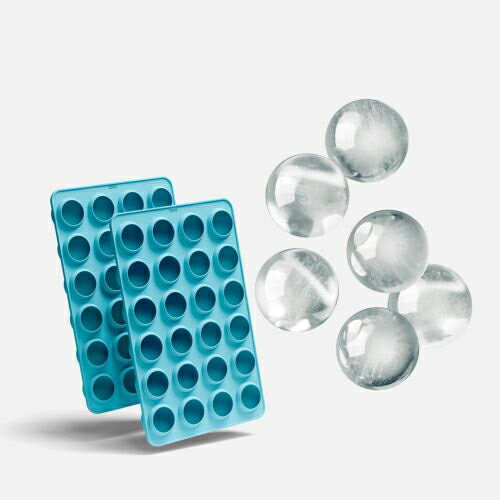 ZOKU　ゾク アイスモールド　Mini Spheres まるくて、たっぷり。見た目もかわいいアイスモールド。 1セットに2枚のトレー入りで、48個のまんまる氷が作れる大容量タイプ。コロンとした小さな氷がかわいくて、ドリンクに浮かべるだけで...