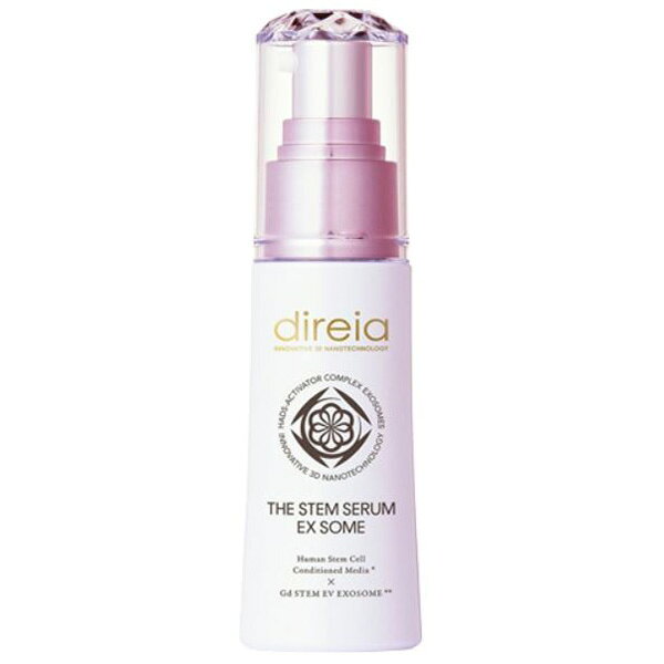 direia ディレイア ザ ステムセラム EX ソーム 30ml 最新の細胞研究から生まれた革新的成分、ハイブリッドエクソソーム＋にヒト幹細胞培養液を配合！ テクノロジーを結集したシリーズ最高傑作！ ヒト幹細胞培養液高濃度配合に加え、優れ...