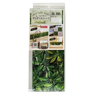 明和グラビア 貼ってはがせるデコタイルシートウォールグリーン　GR(グリーン)　DGT-08　25cm×100cm グリーンがきれいな貼って剥せるシート ●賃貸住宅でもDIYを楽しみたい。 ●そんなあなたにピッタリ♪ ●貼りたい場所のサイズ...