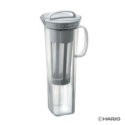 HARIO　ハリオ コールドブリューティーピッチャー　リリー　1200mLCBL-12-PGR　ペールグレー 透明・耐熱・耐衝撃、新世代樹脂「Tritan」の水出し茶用ピッチャー ●透明感の高いトライタン製、茶こし付きで水出し茶ポットとして...