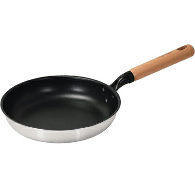 パール金属 ファストクック+2層銅ダイヤモンドコート木柄フライパン24cm　HC-886 無駄のない最速調理！ ●外面がステンレスなので加熱力・沸騰力が違う ●耐磨耗性試験200万回クリア ●金属ヘラOK ●PFOA/PFOS FREE ●...