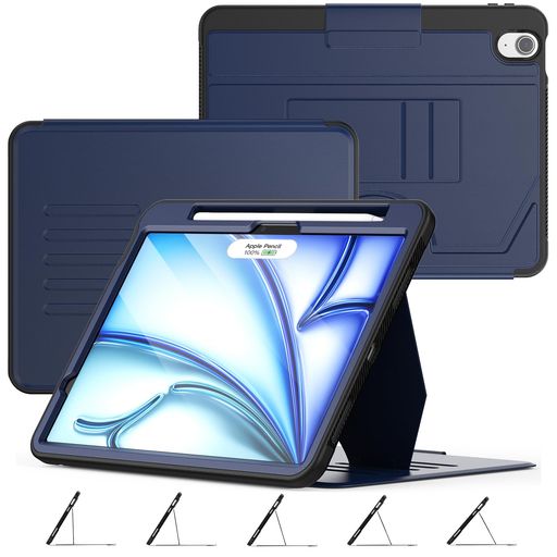 1.対応機種:本品はiPadAir11インチM4/M3/M2専用ケースです。対応モデル:A3460/A3463(2026モデル)、A3266/A3267/A3270(2025モデル)、A2902/A2903/A2904(2024モデル)。※...